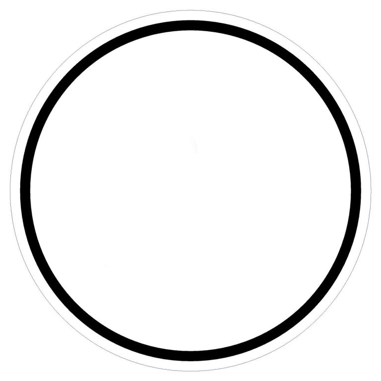 18" x 18" Custom Black Border Circle Sign - ROW Signs and Graphics