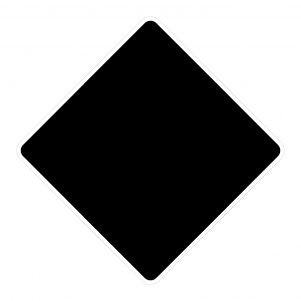 30" x 30" Custom Black Diamond Sign - ROW Signs and Graphics