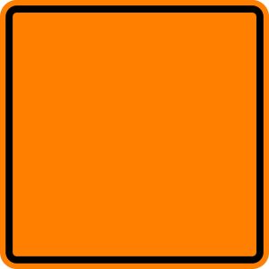 30" x 30" Custom Orange Square Sign - ROW Signs and Graphics