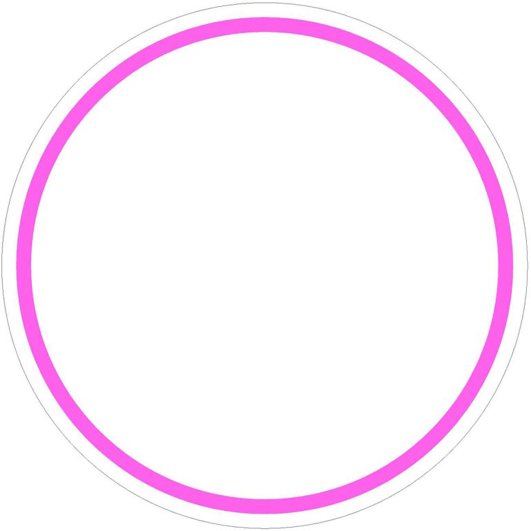 18" x 18" Custom Pink Border Circle Sign - ROW Signs and Graphics
