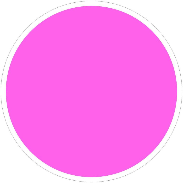 24" x 24" Custom Pink Circle Sign - ROW Signs and Graphics