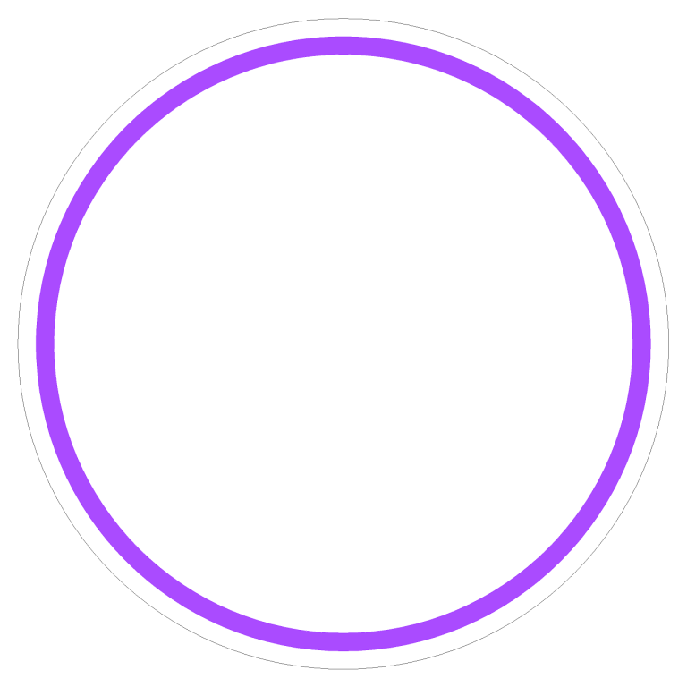 30" x 30" Custom Purple Border Circle Sign - ROW Signs and Graphics