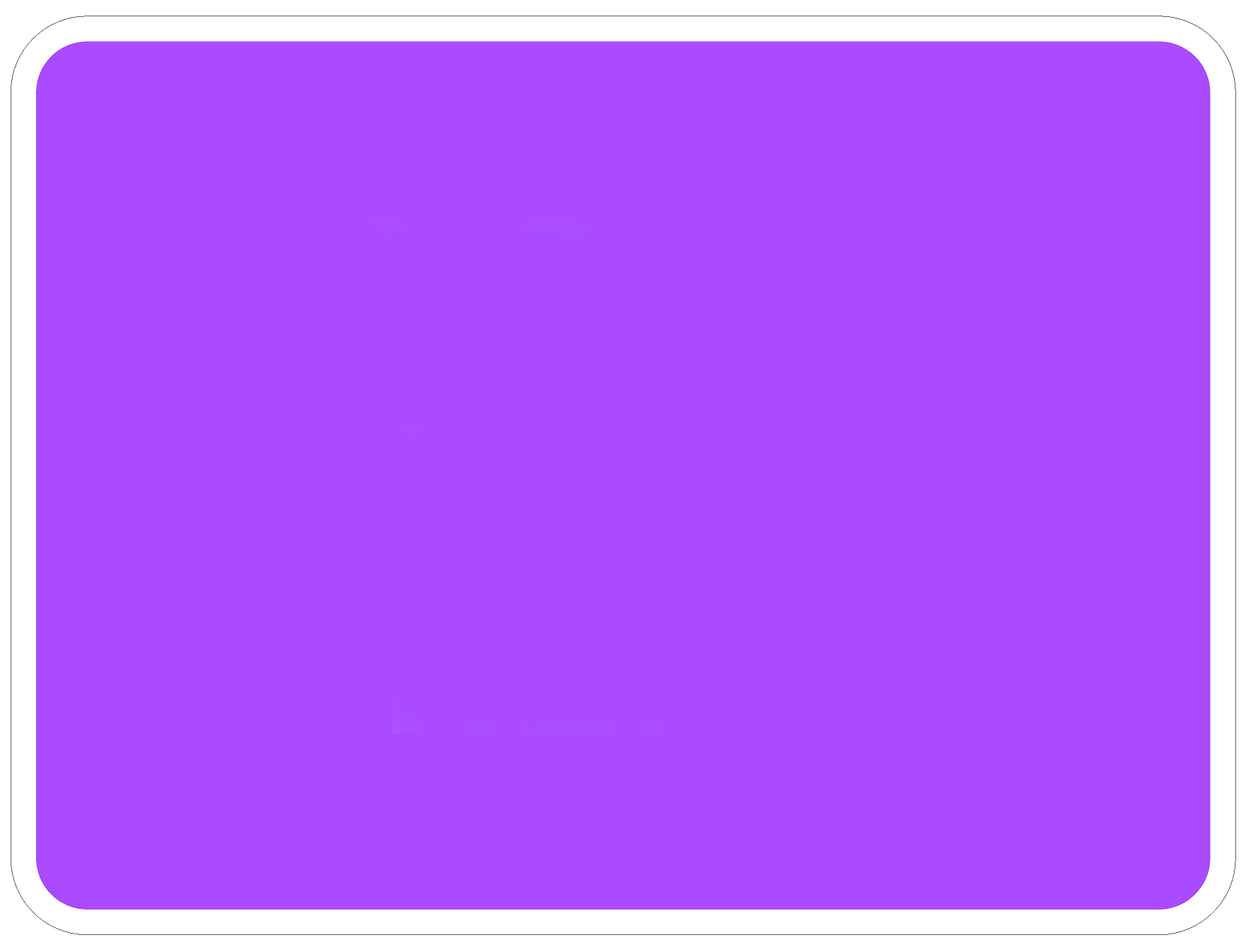 18" x 24" Custom Purple Horizontal Rectangle Sign - ROW Signs and Graphics